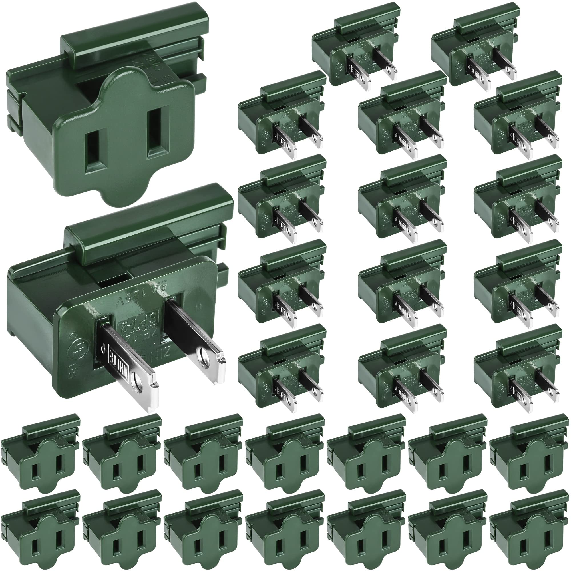 ADXCO 30 Pack Christmas SPT-2 Female and Male Light Slip Plug Vampire ...