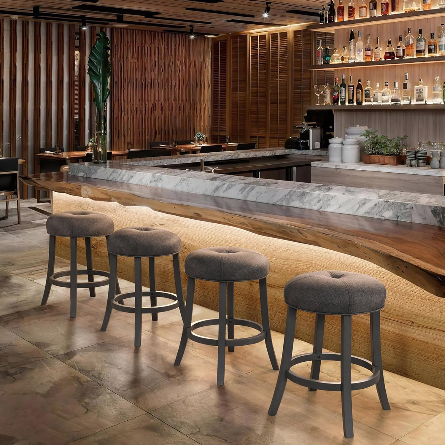 Amazon.com: Larksperal 24" Counter Height Barstools Set of 4 - Modern ...