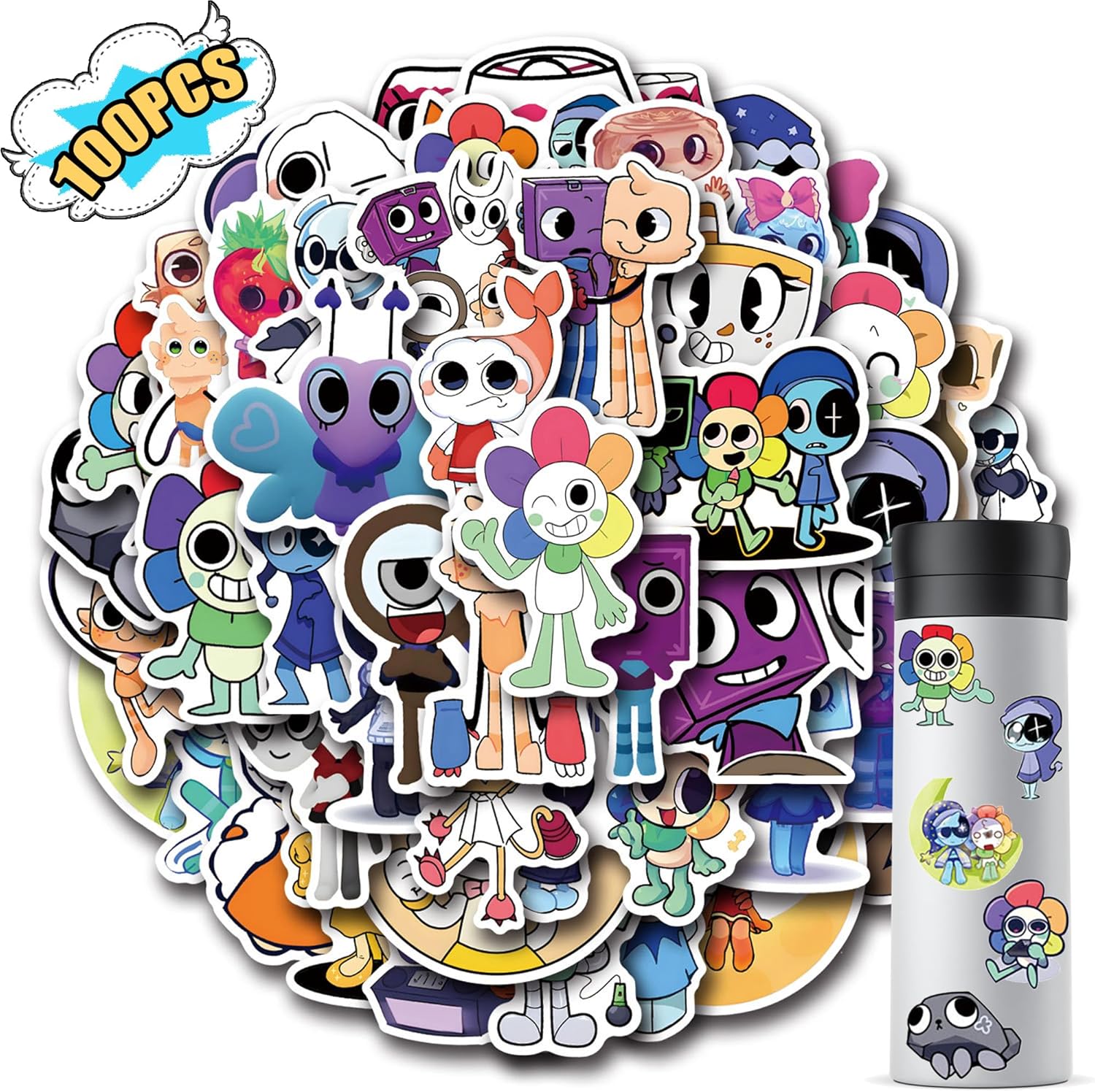 Amazon.com: 100pcs World for Dandys Stickers, Figure Vinyl Waterproof ...