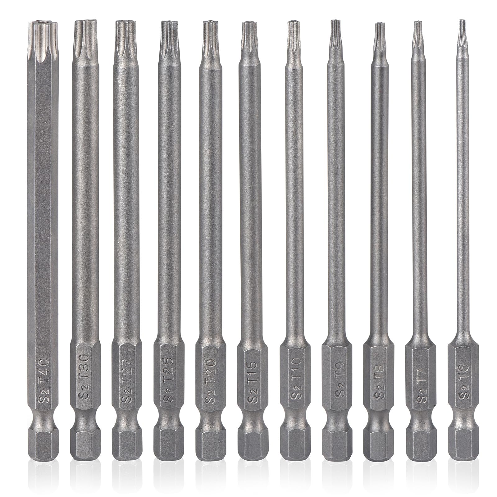 YDLQWCZ Torx Bit Set 11 Piece 4 Inch long Security Tamper Proof Star ...