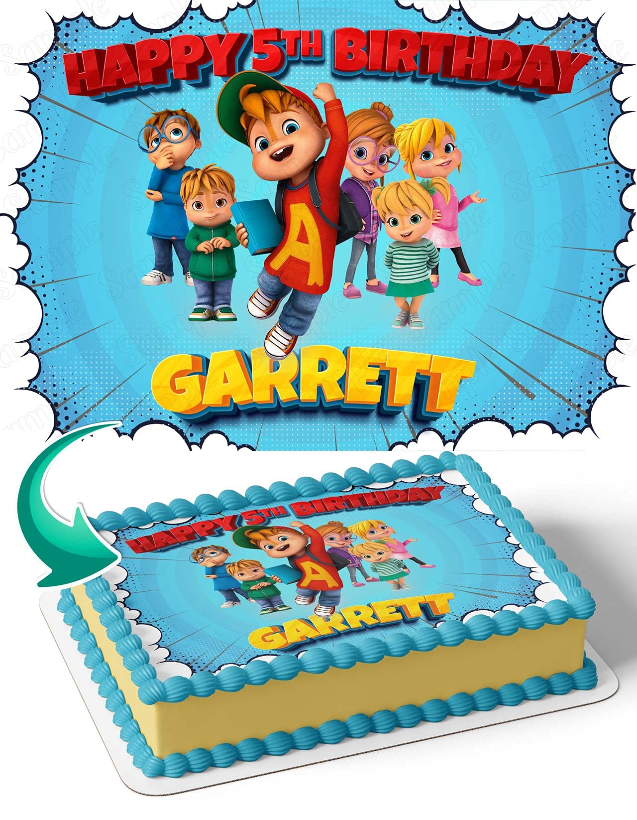 Alvin And The Chipmunks Cake Alvin And The Chipmunks Edible Image