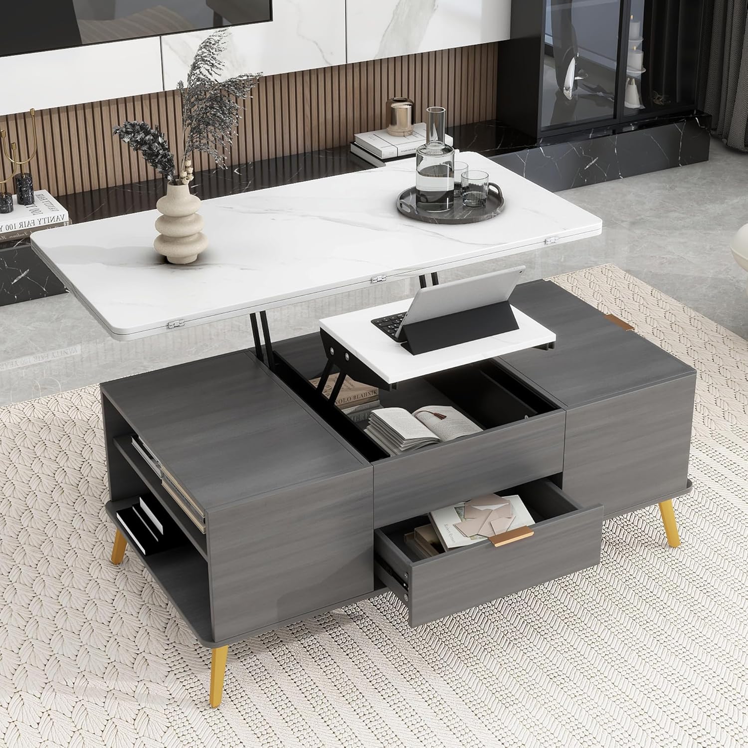 Lift Top Coffee Table, Multi-Function Convertible Philippines | Ubuy