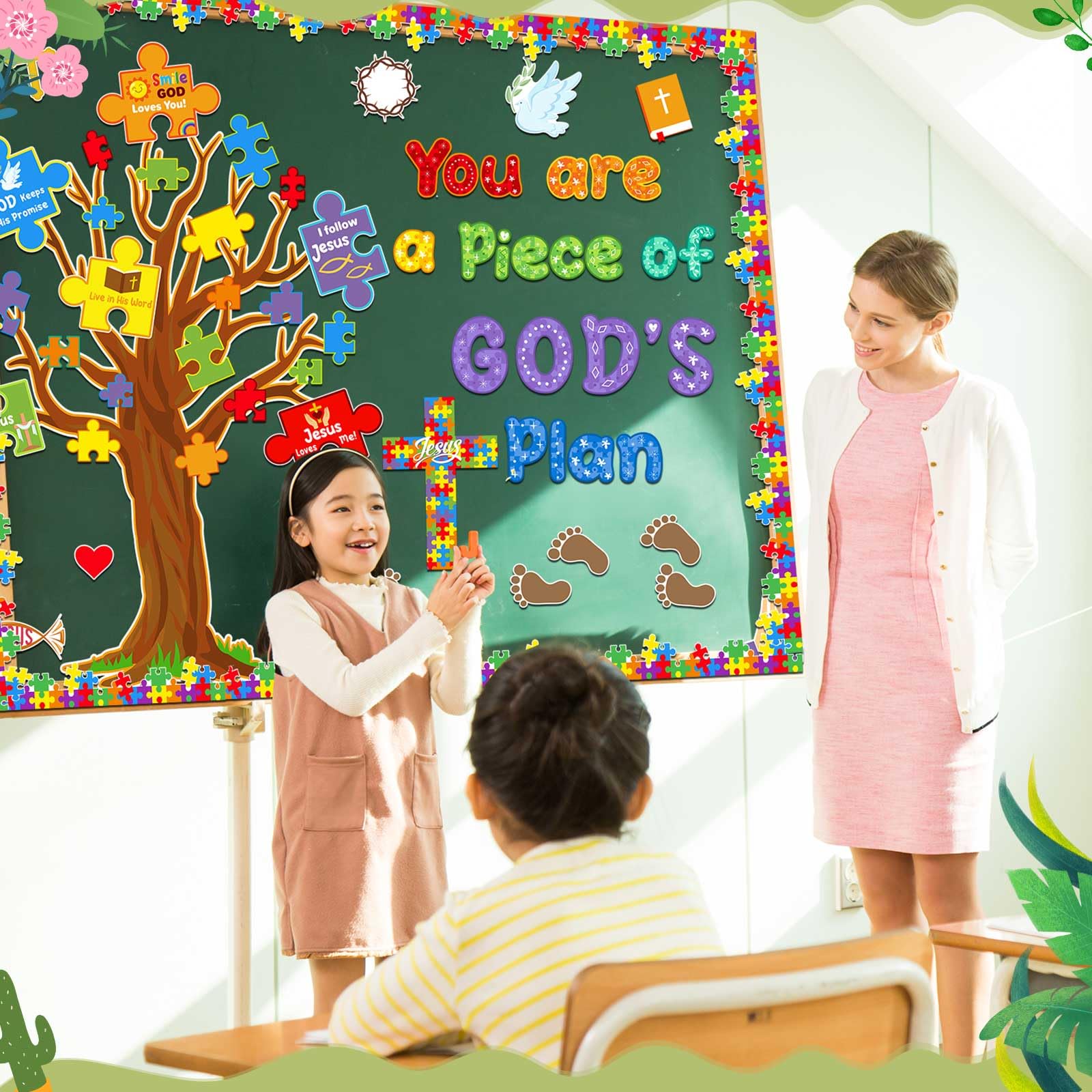 Snapklik.com : Pasimy 70 Pcs Christian Classroom Bulletin Board ...