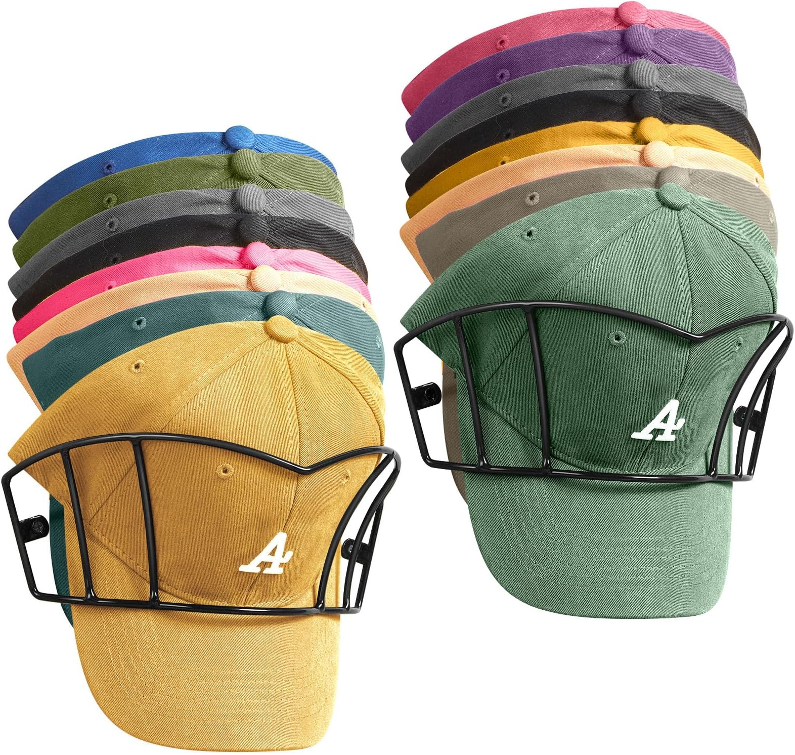 Amazon.com: Peyulia 2 Pack Hat rack, Durable Metal for Baseball Caps ...