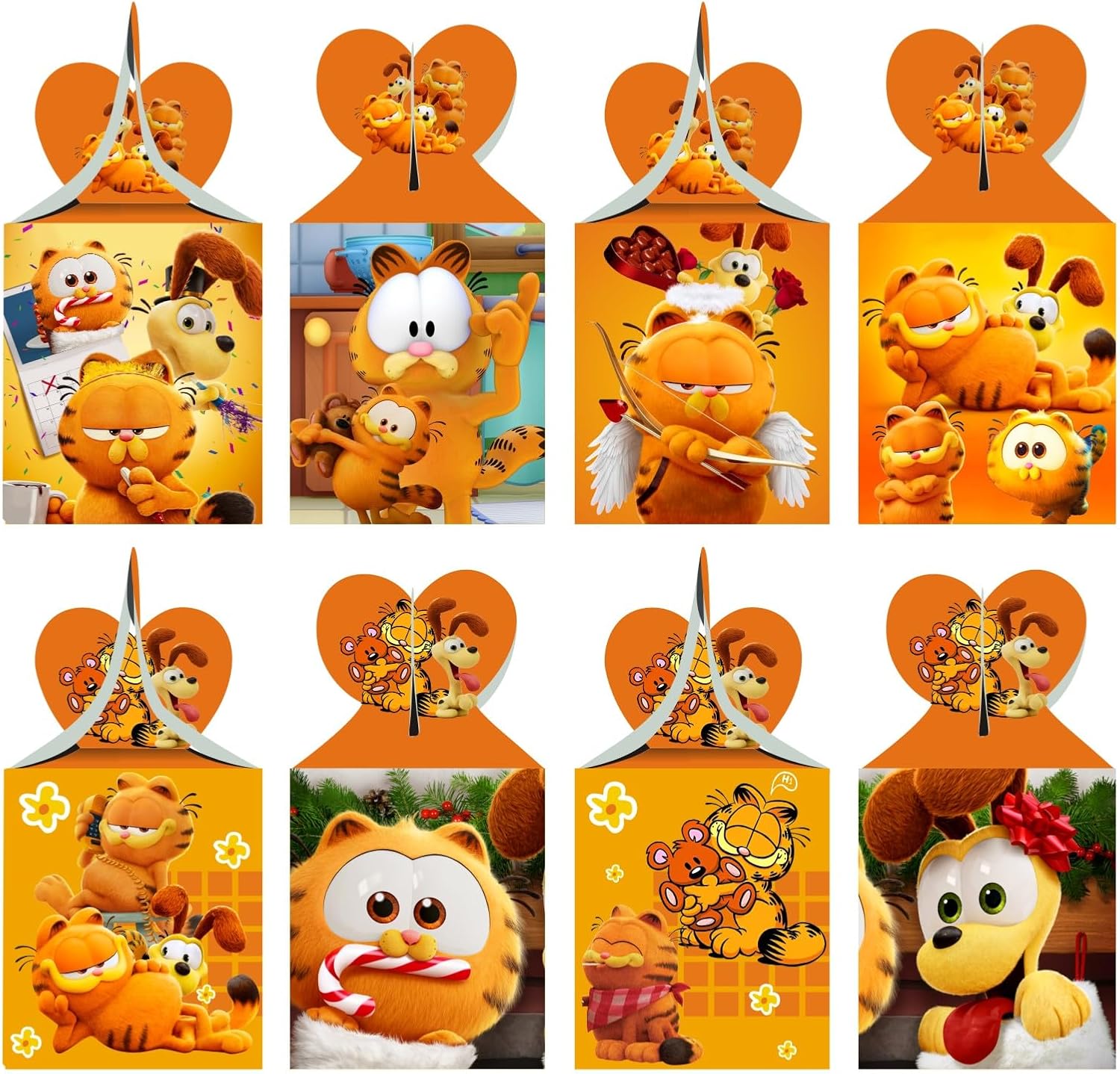 Amazon.com: PacuM 12pcs Garfield Party Favor Gift Boxes, Cartoon Cat ...