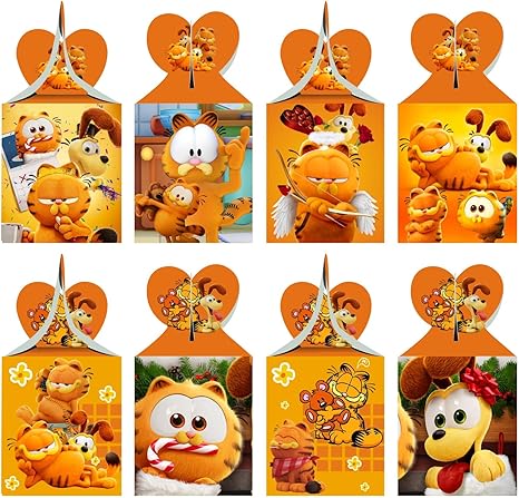 Amazon.com: PacuM 12pcs Garfield Party Favor Gift Boxes, Cartoon Cat ...