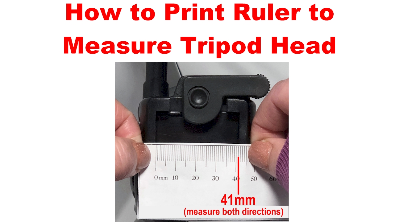 Watch How to Print Ruler - Measure Tripod Head Quick Release Plate on ...