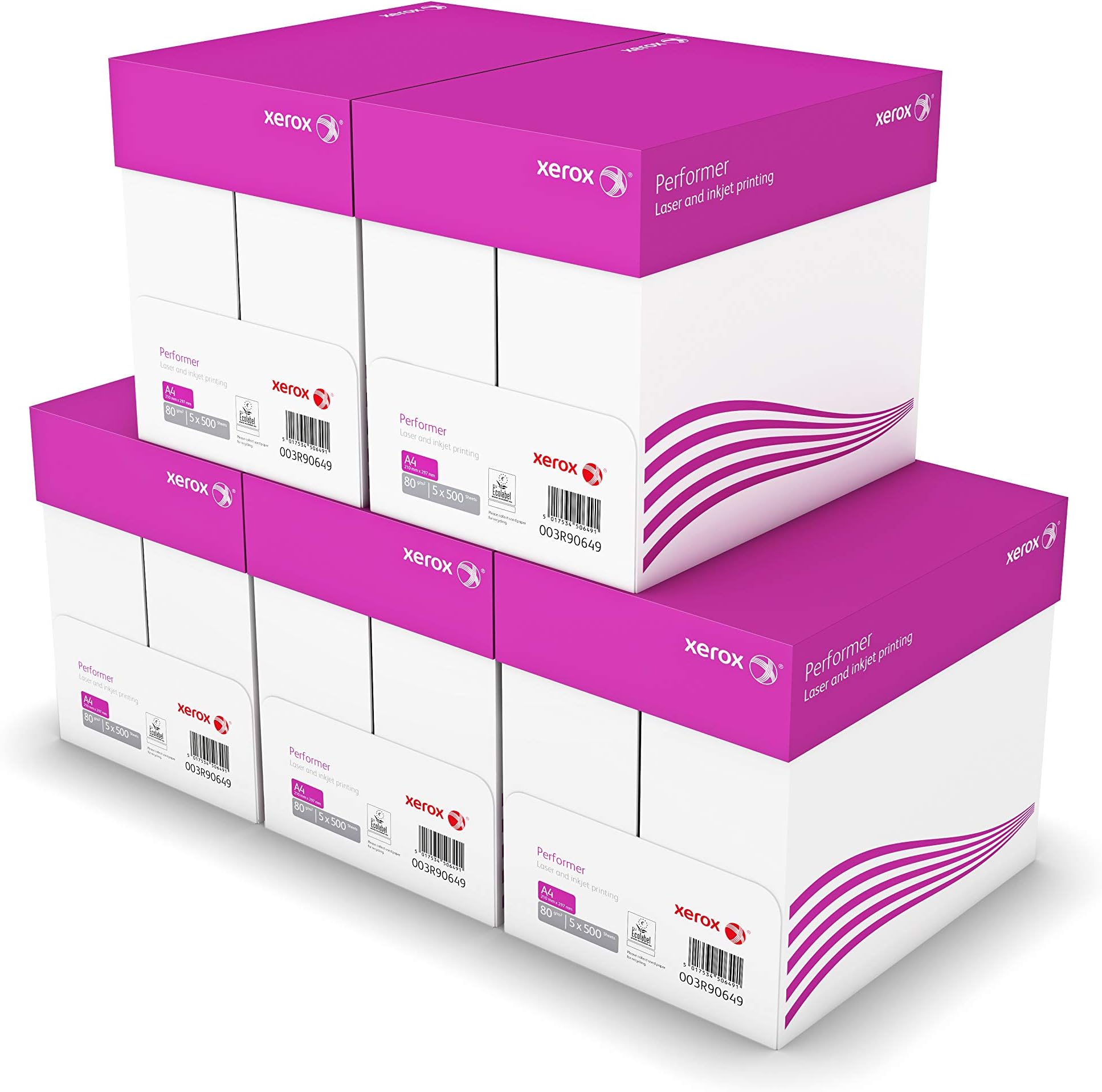 Xerox Performer Multifunction Paper, 80gsm, A4, 1 Carton, 5 Reams, 2500 ...