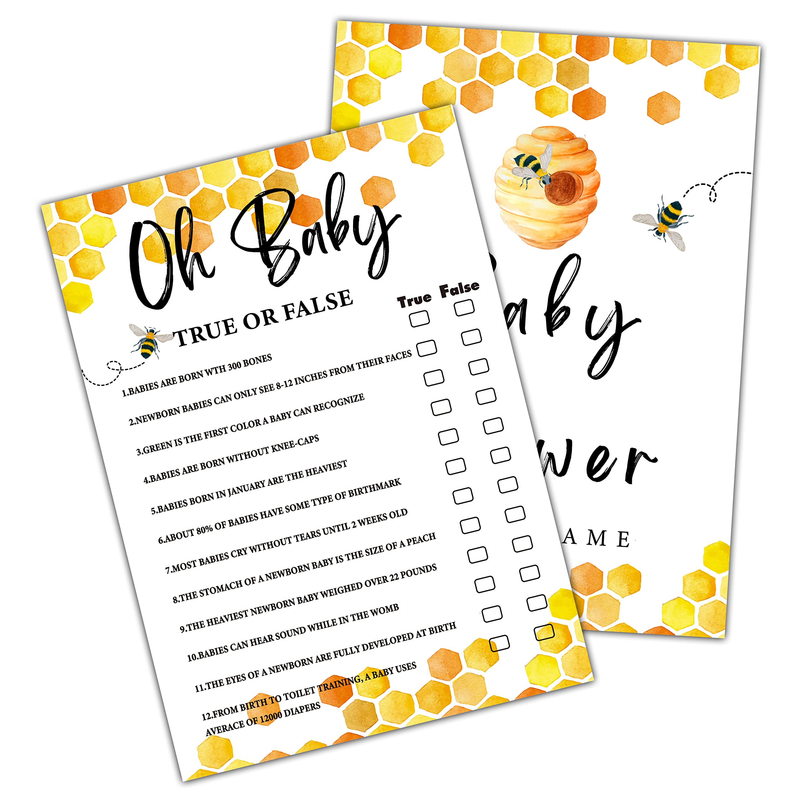Bumble Bee Baby Shower Games