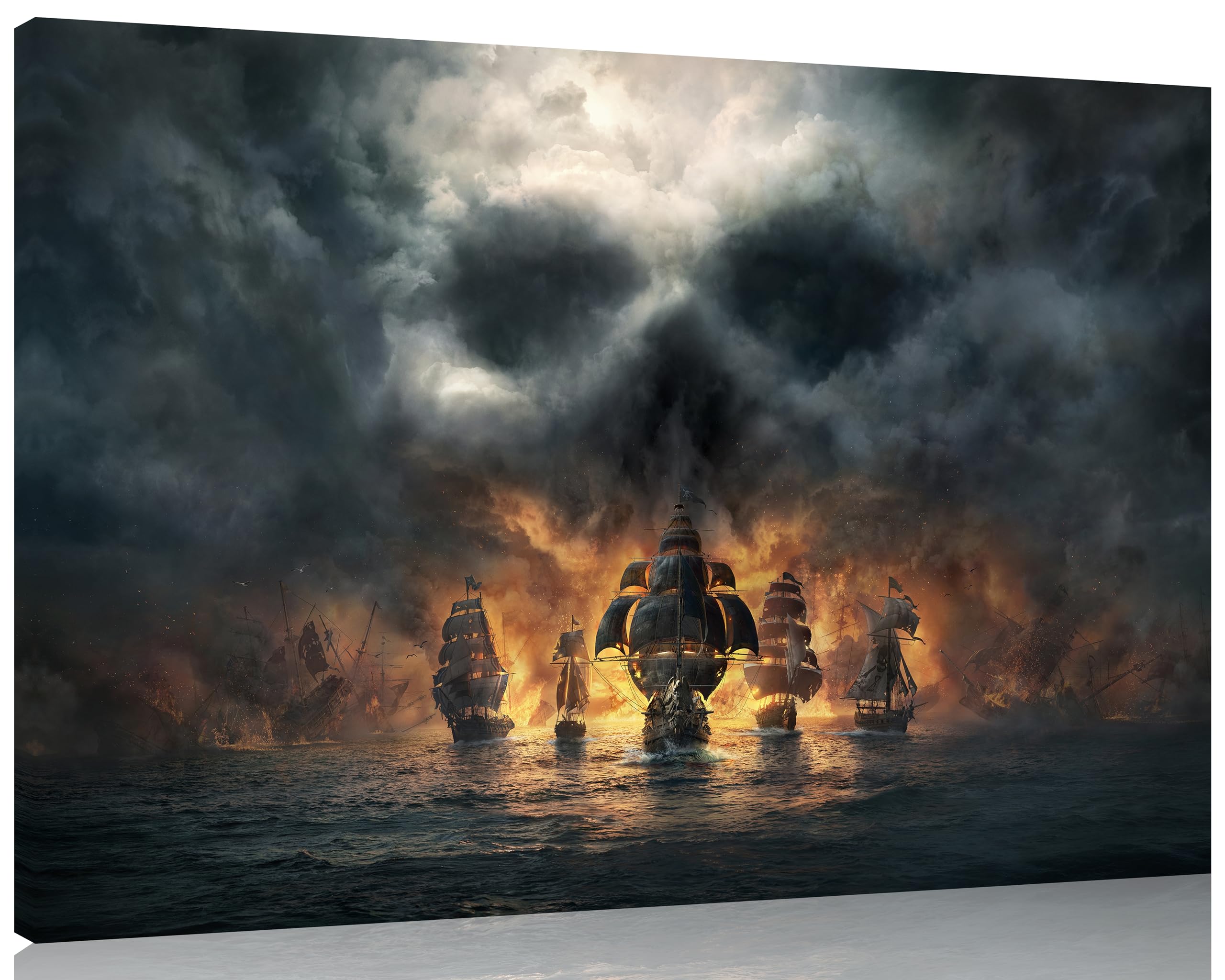 Amazon.com: TutuBeer Pirate Pictures Wall Art Pirate Ship Canvas Wall ...
