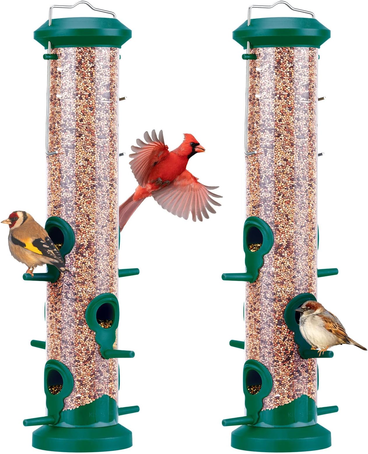 Kingsyard Metal Bird Feeder for Outdoor Hanging, Wild Bird Feeders with ...