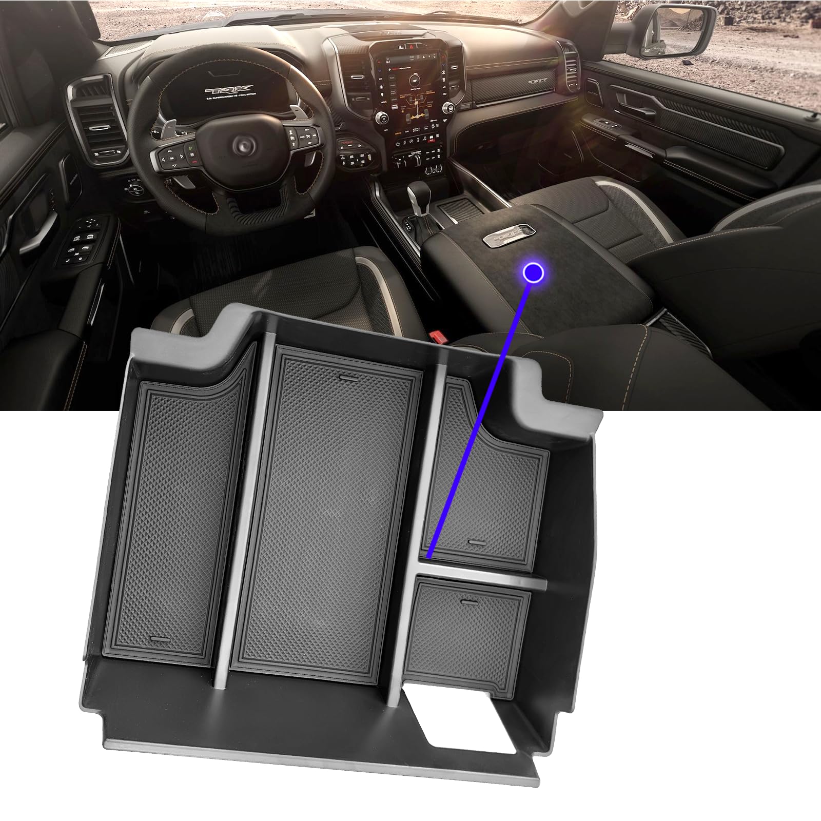 Snapklik.com : 2024 Ram 1500 TRX Lower Center Console Organizer Tray ...