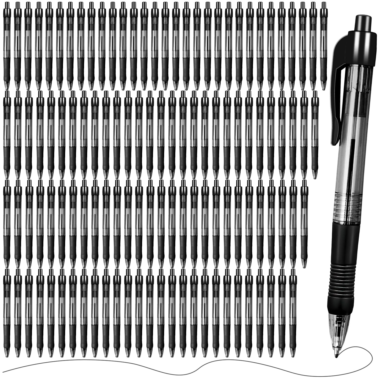 300 Pack Retractable Ballpoint Pens Bulk,1.0 mm Medium Point Click Pen ...