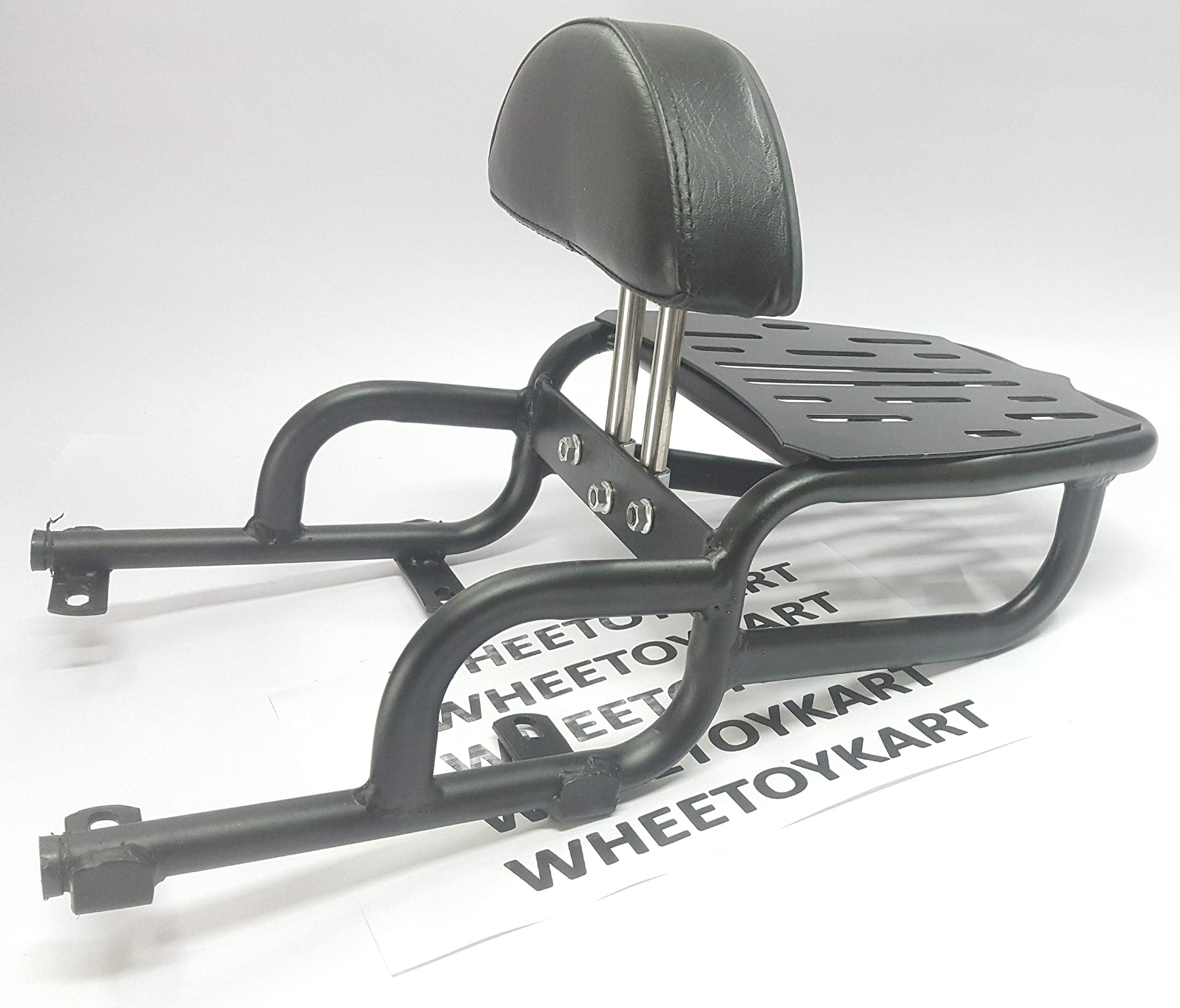 WheeToyKart Bike Harley Style Backrest Support Pillion Black Cushion ...