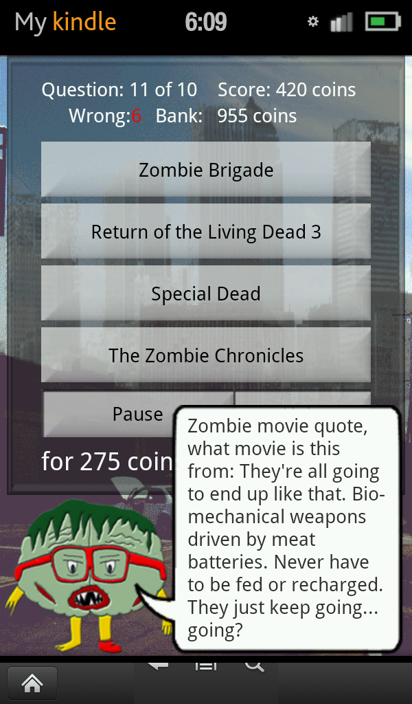 Zombieology - Zombie Trivia - App on Amazon Appstore
