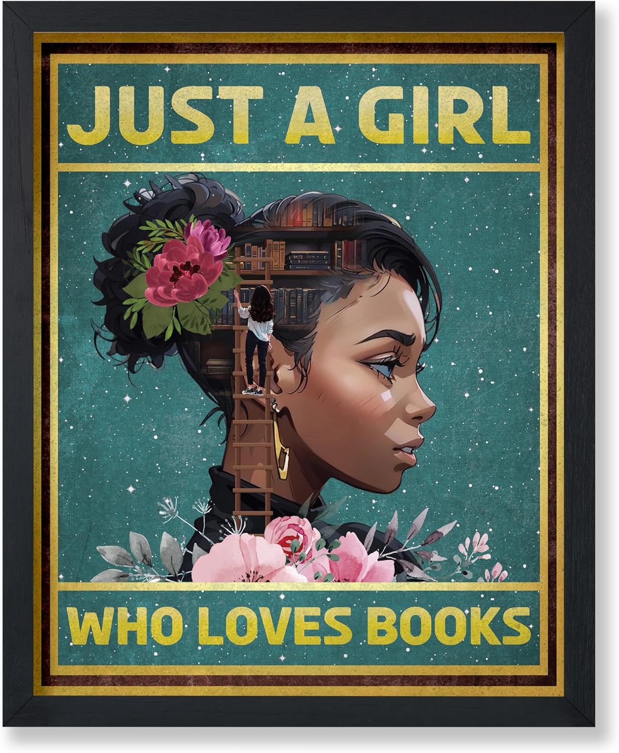 Amazon.com: Poster Master Just A Girl Who Loves Books Poster ...