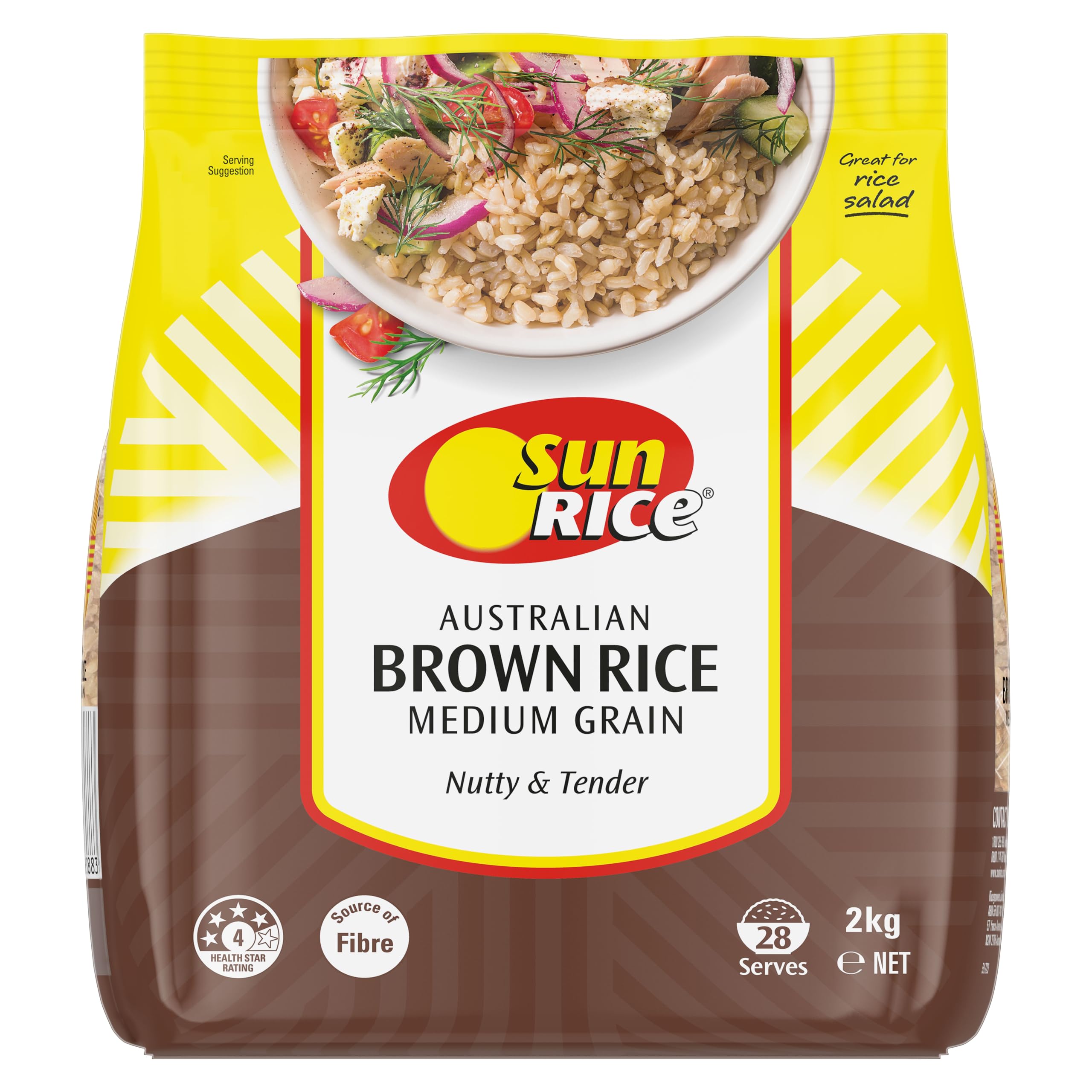 SunRice Australian Medium Grain Brown Rice 2kg : Amazon.com.au: Pantry ...