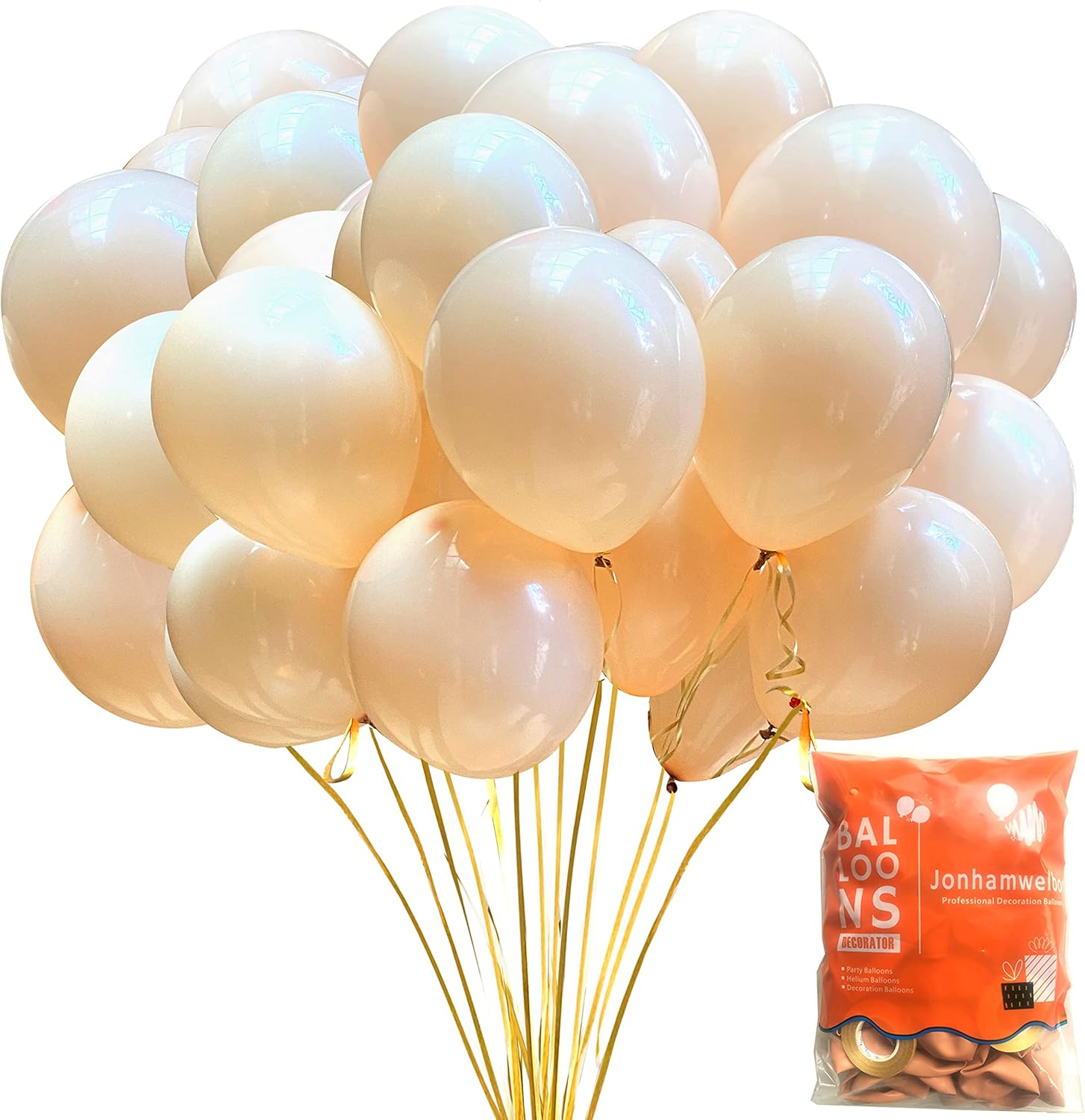 Amazon.com: Jonhamwelbor Nude Balloons 12 inch 100 Pack Beige Retro ...