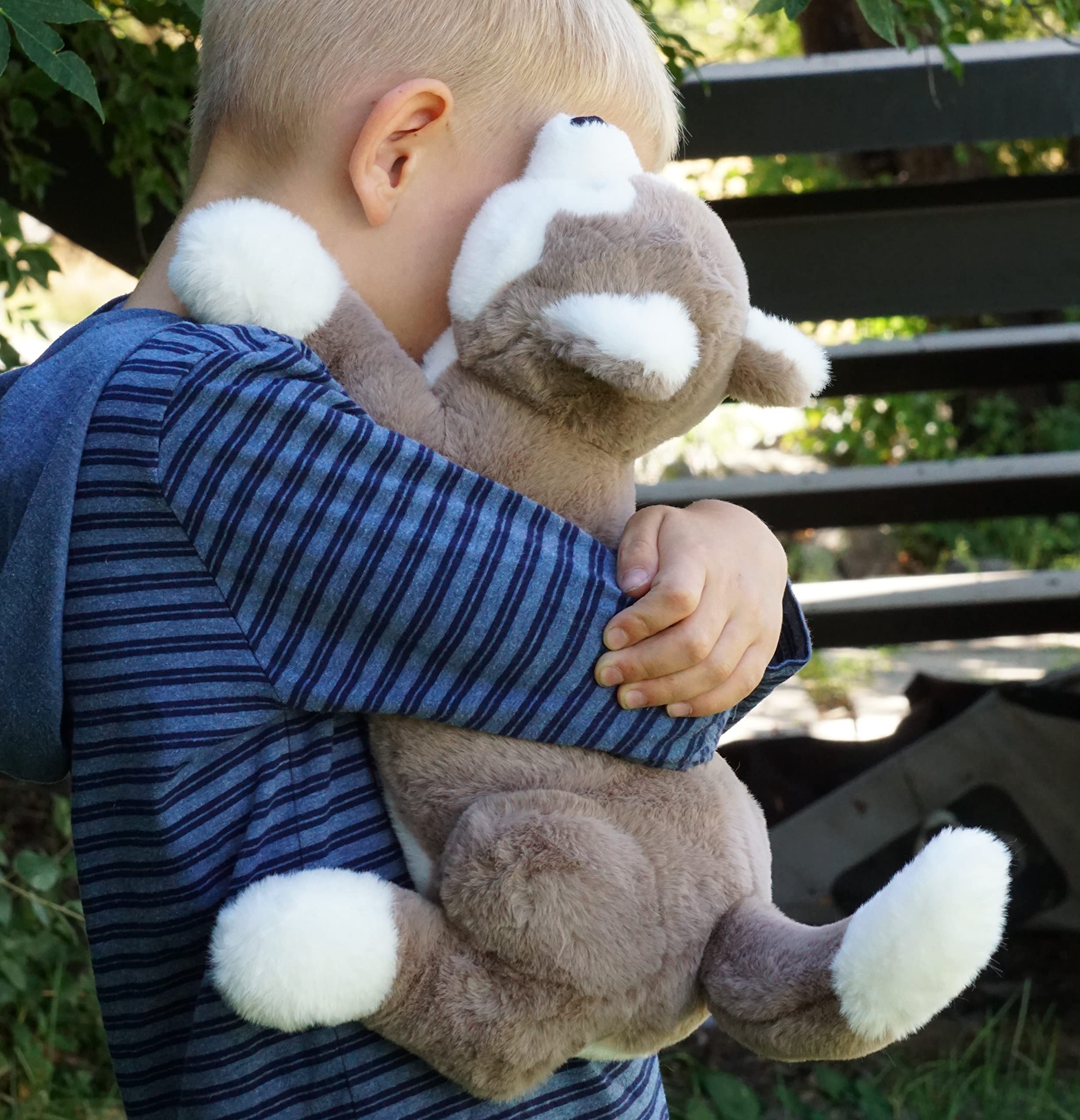 Snapklik.com : Dog Weighted Stuffed Animal Puppy Wolf Plush Toy - 2.5lb ...