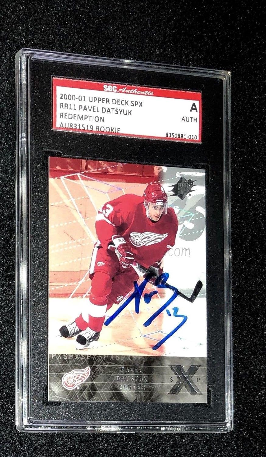 Pavel Datsyuk Signed 2000/01 Upper Deck Spx Rookie Card #rr11 Sgc ...