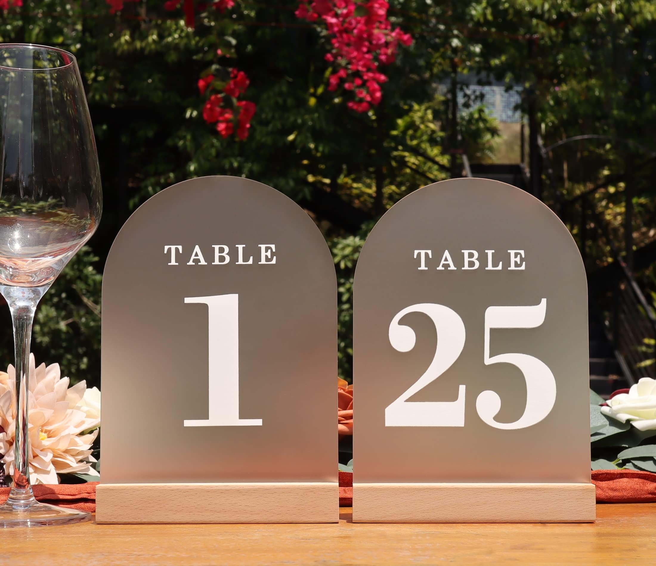 Amazon.com: JINMURY White Arch Acrylic Table Numbers 1-25 with Stand ...