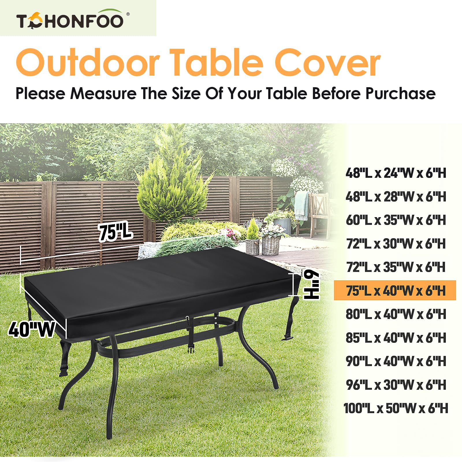 Snapklik.com : Rectangular Patio Table Cover - Waterproof Anti-UV ...