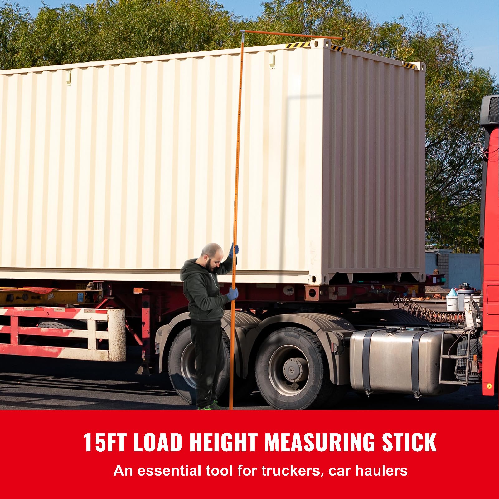Car & Truck Trailer Hitches 15-Foot Fiberglass Height Measuring Stick ...