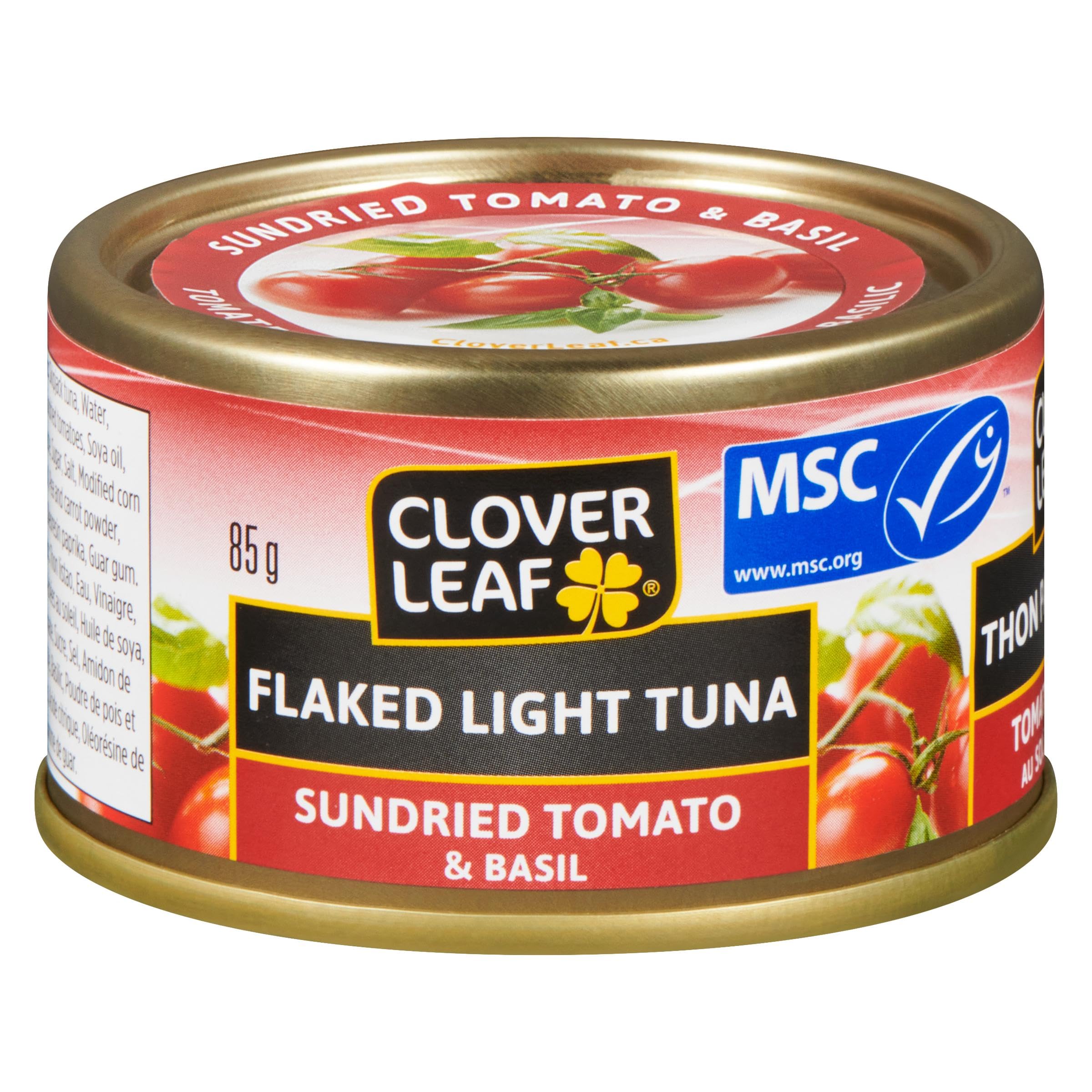 Clover Leaf Flaked Light Tuna Sundried Tomato & Basil - 85g, 24 Count ...