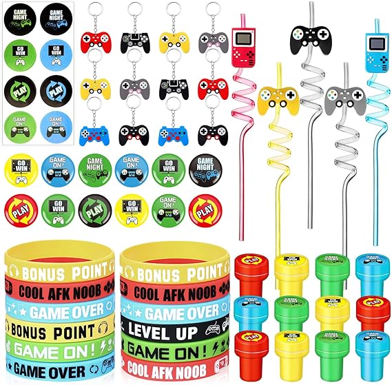 Amazon.com: MiniInflat 72 Pcs Video Game Party Favors Set Gaming Party ...