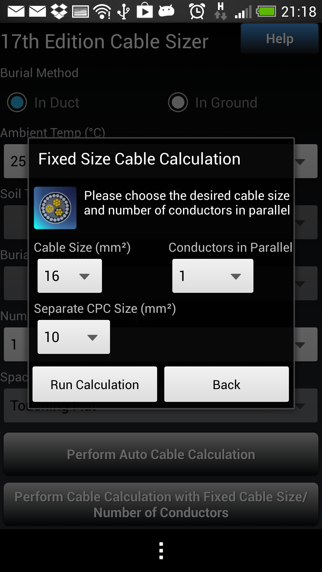 17th Edition Cable Sizer - App on Amazon Appstore