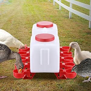 Pet Scene 10L Chicken Waterer with Stand, Automatic Fill Water System ...
