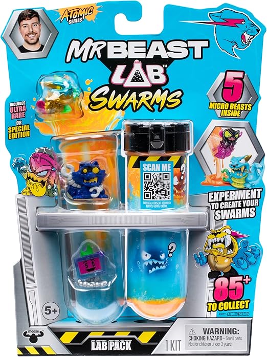 Amazon.com: MrBeast Lab Swarms Series 2 Atomic Lab 5 Pack – Collectible ...