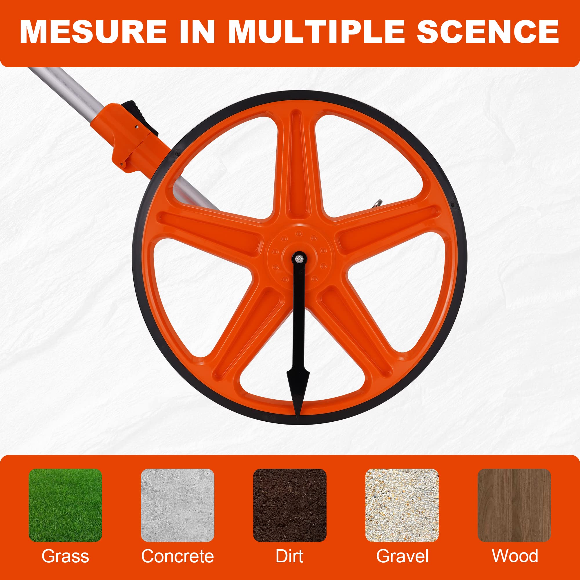 Snapklik.com : Measuring Wheel In Feet And Inches, 12in Foldable ...