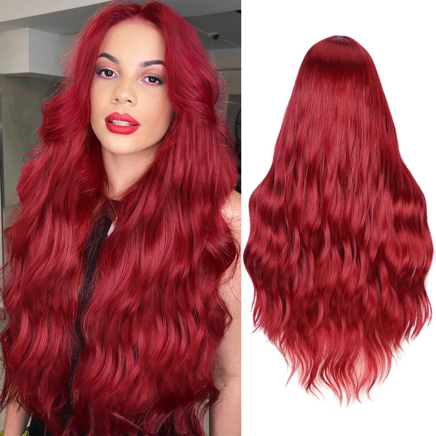 Natural Wavy Red Hair