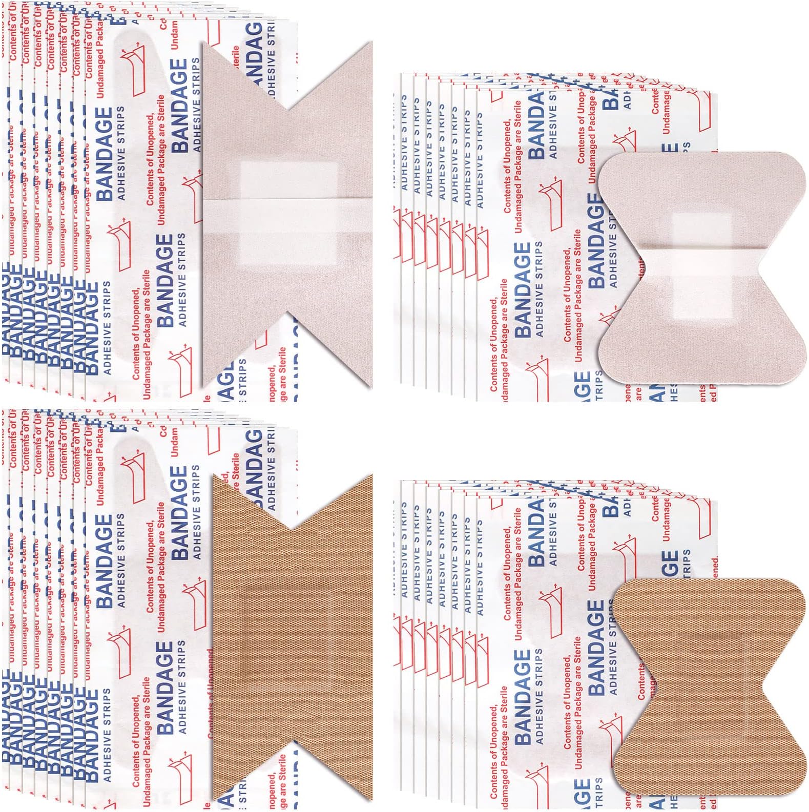 Amazon.com: 200Pcs Assorted Sizes Fingertip Bandages Adhesive Bandages ...