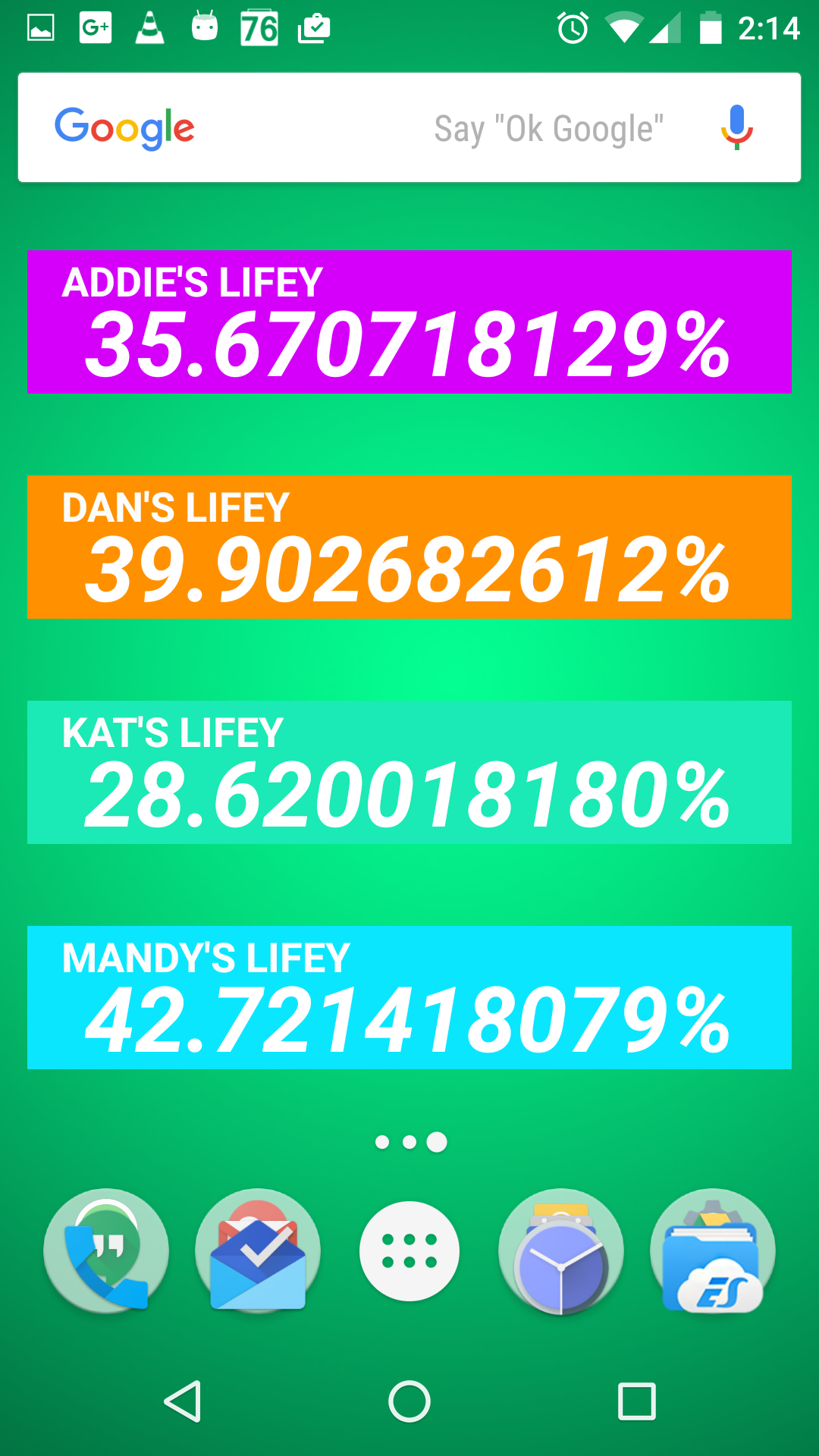 Lifey Widget - Life Percent Calculator - App on Amazon Appstore