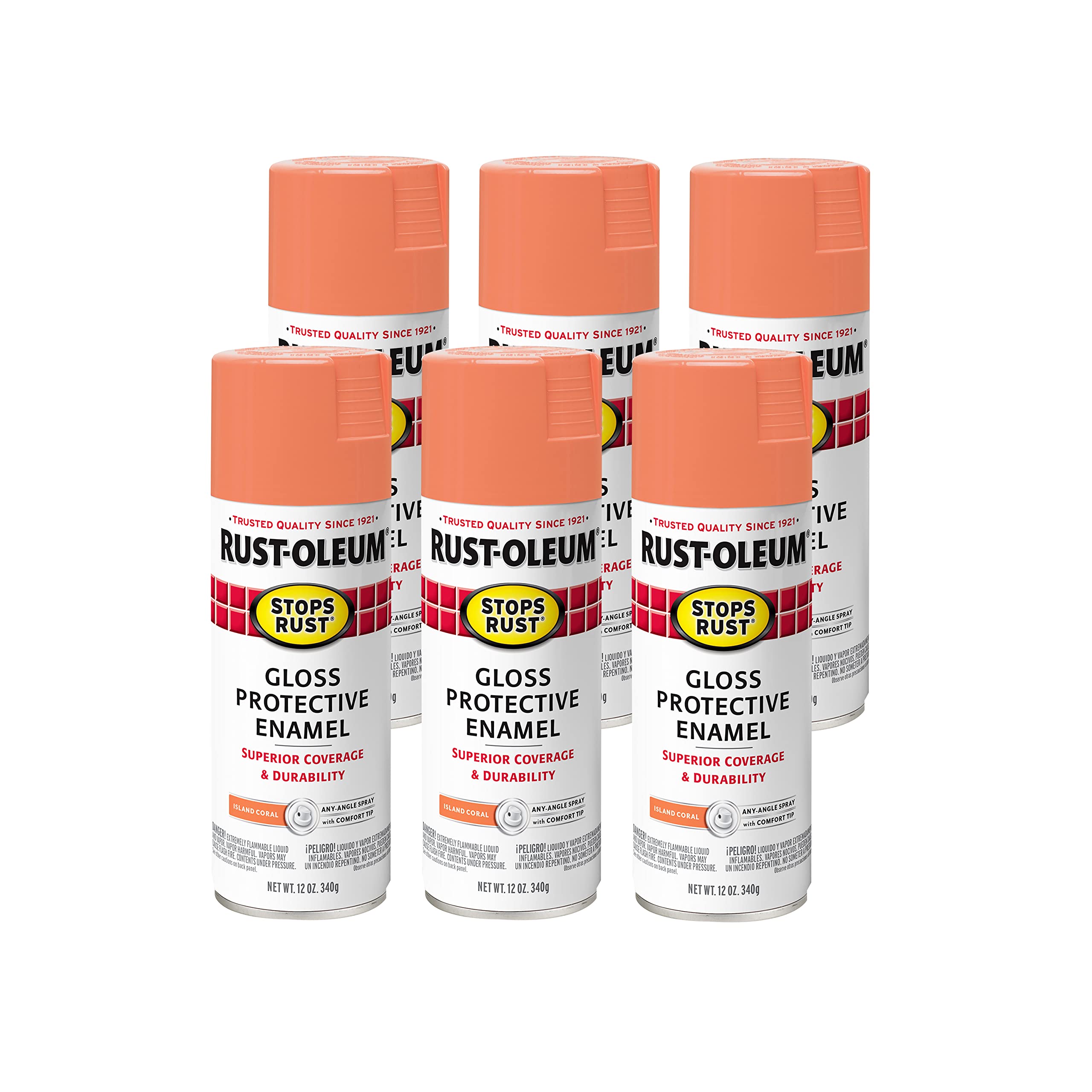 Snapklik.com : Rust-Oleum 353010-6PK Stops Rust Spray Paint