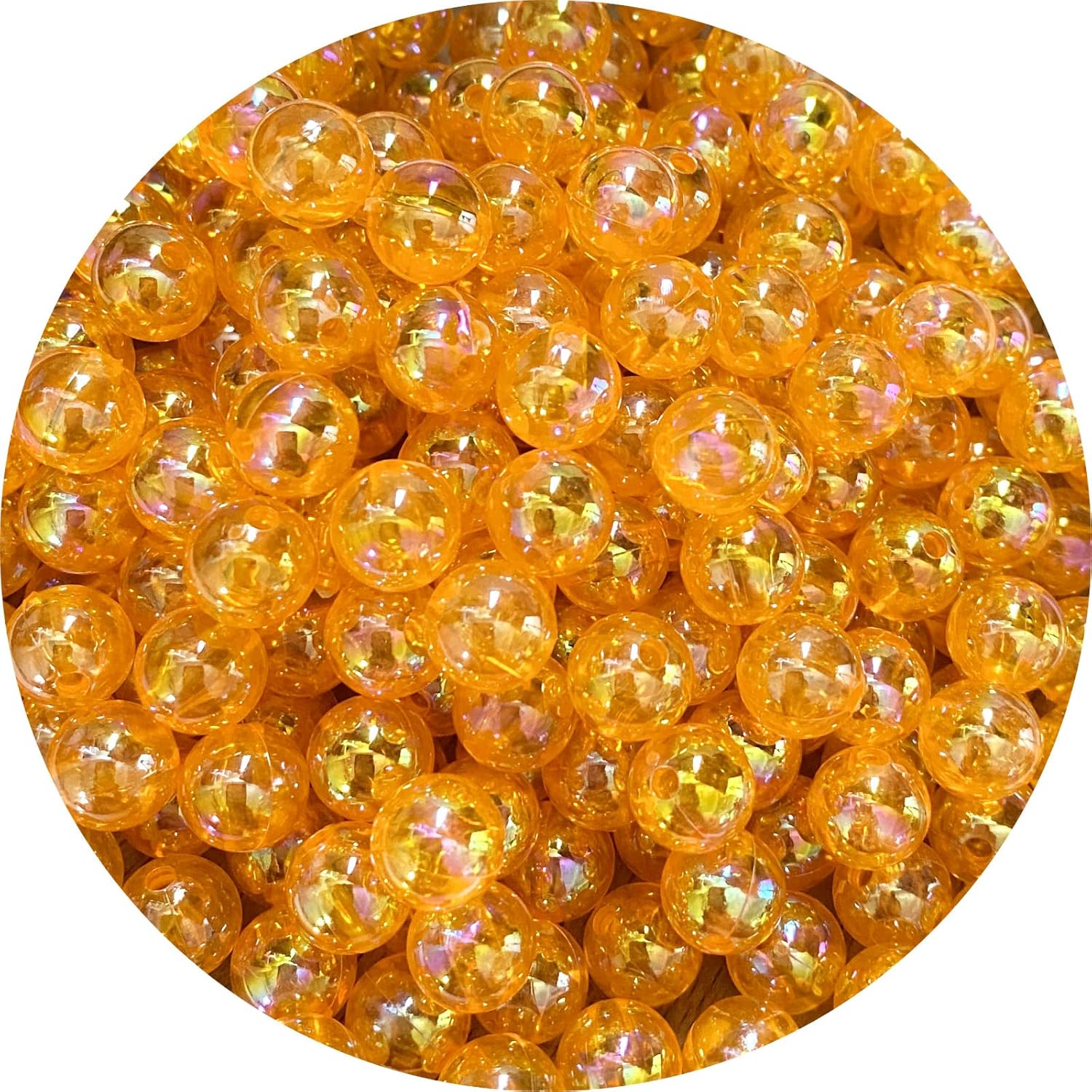 Amazon.com: LIMAOLLY 1000pcs 6mm Acrylic Round Bubble Beads AB Colorful ...