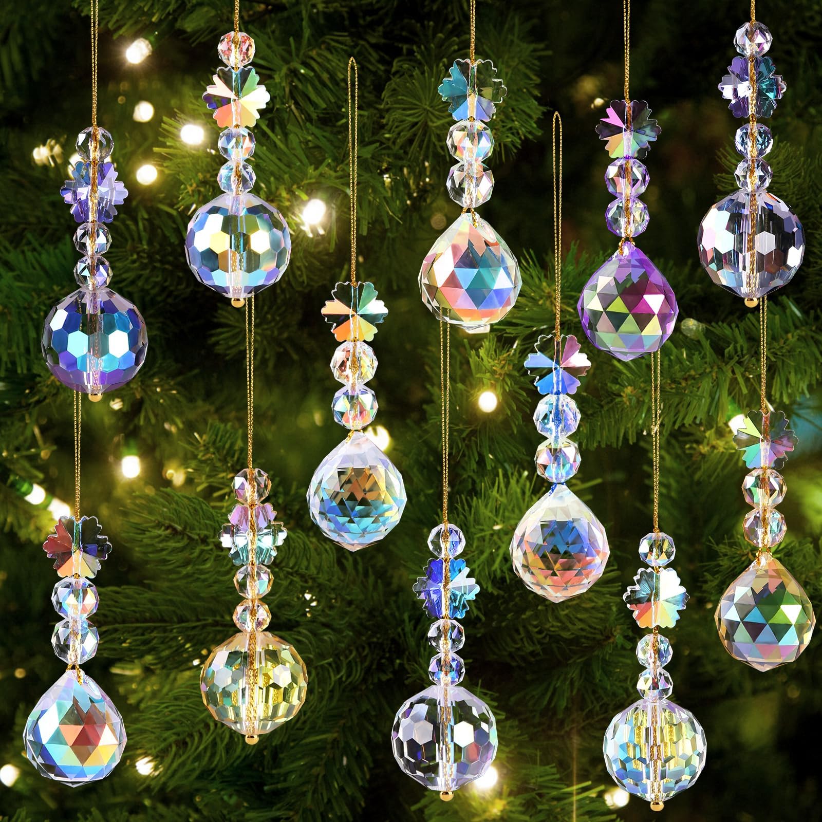 4" Glass Ornament Ball Witch Ball Garden Ball for Christmas Baubles ...