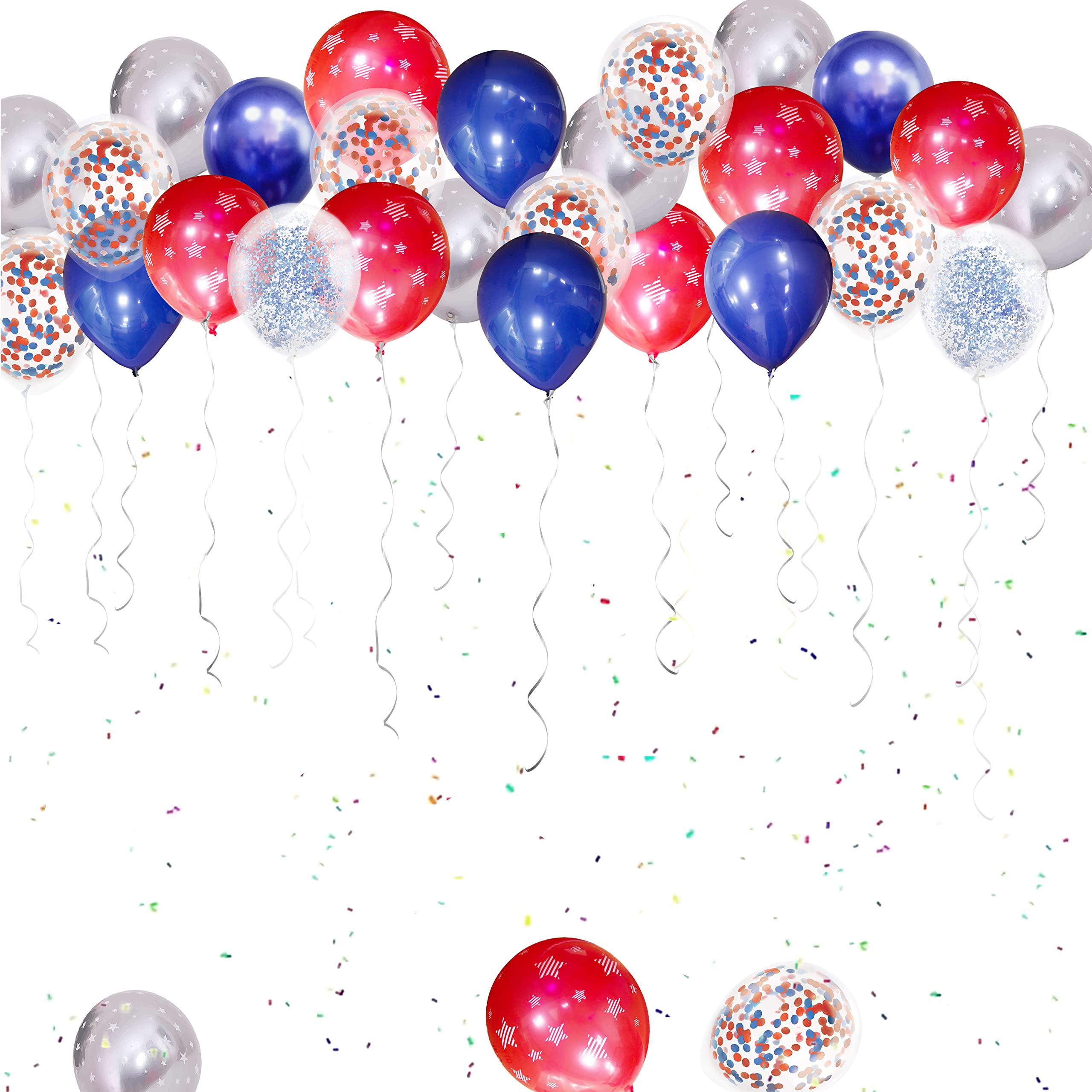 Red White And Blue Balloons Background