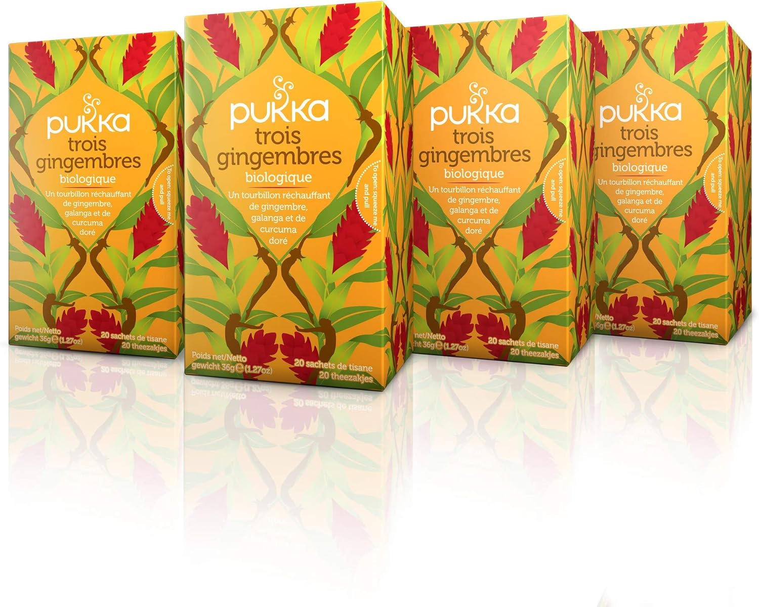 Pukka, Infusion Biologique et Ayurvédique, Goût Trois Gingembres, 100% ...