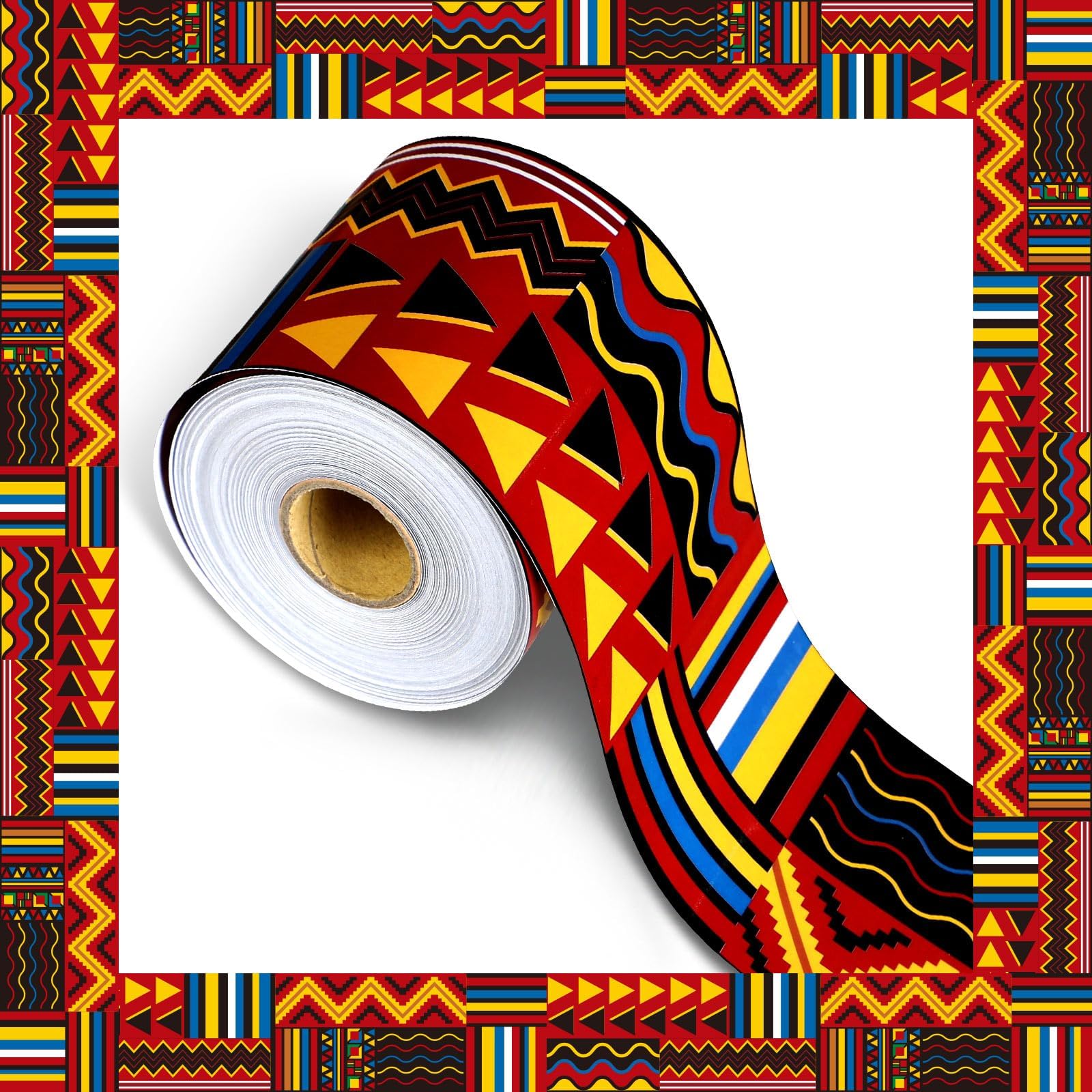 Amazon.com: Outus 68 ft Africa American Bulletin Board Borders Kente ...