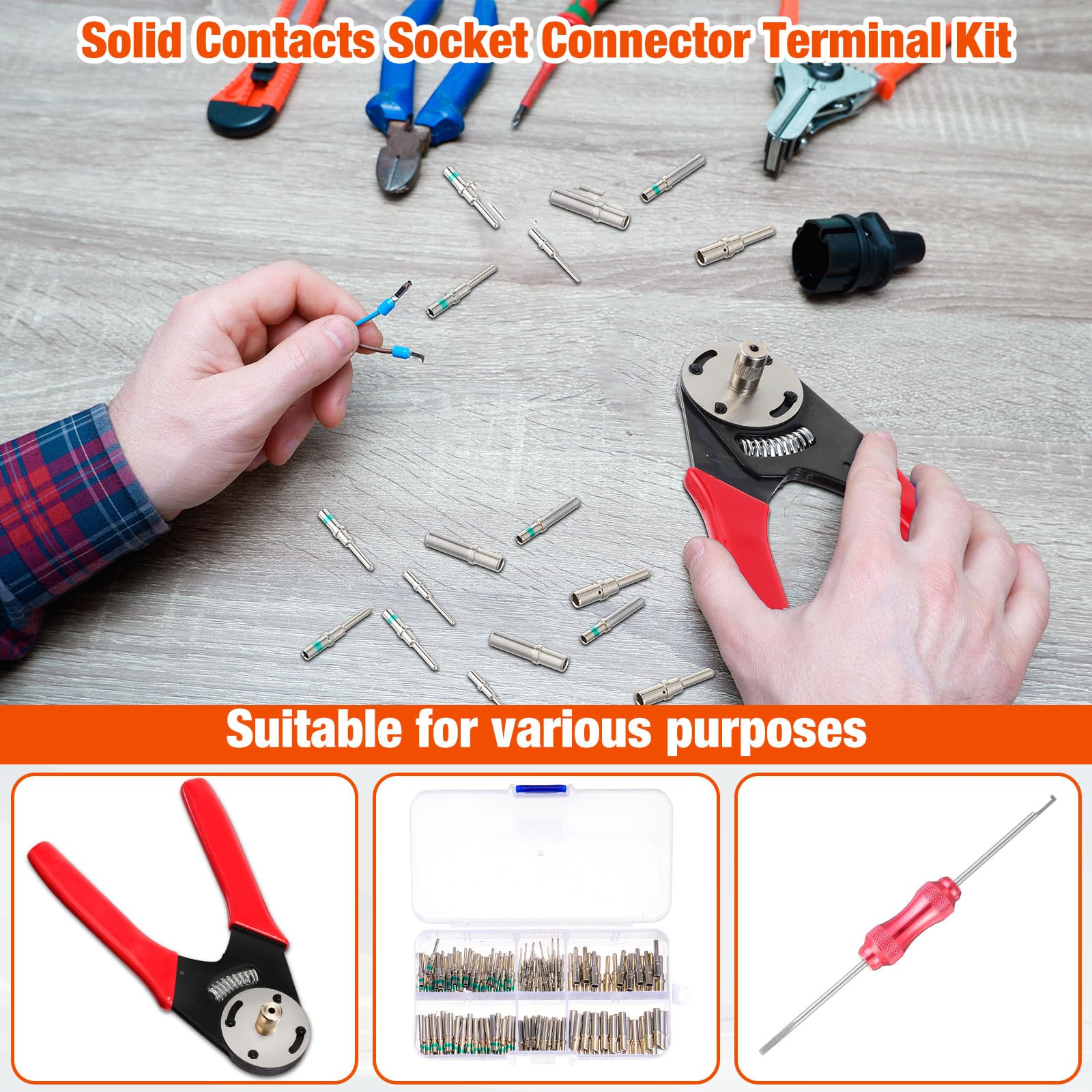 Snapklik.com : Leriton 90 Pairs (180 Pcs) Deutsch Connector Pins Kit ...