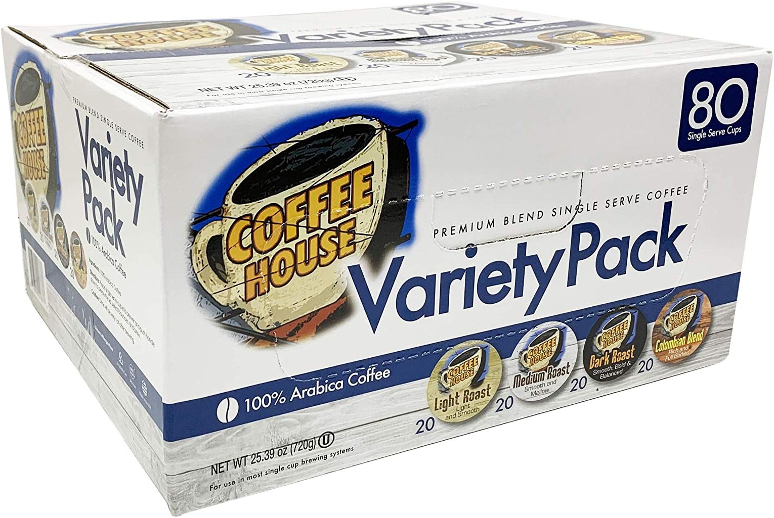 Amazon.com : Coffee House Premium Blend Single Serve Coffee, 80 Count ...