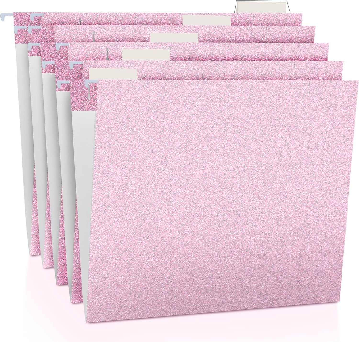 Amazon.com : Moinchore 20 Pcs Glitter Pink Hanging File Folders 12 x 9. ...