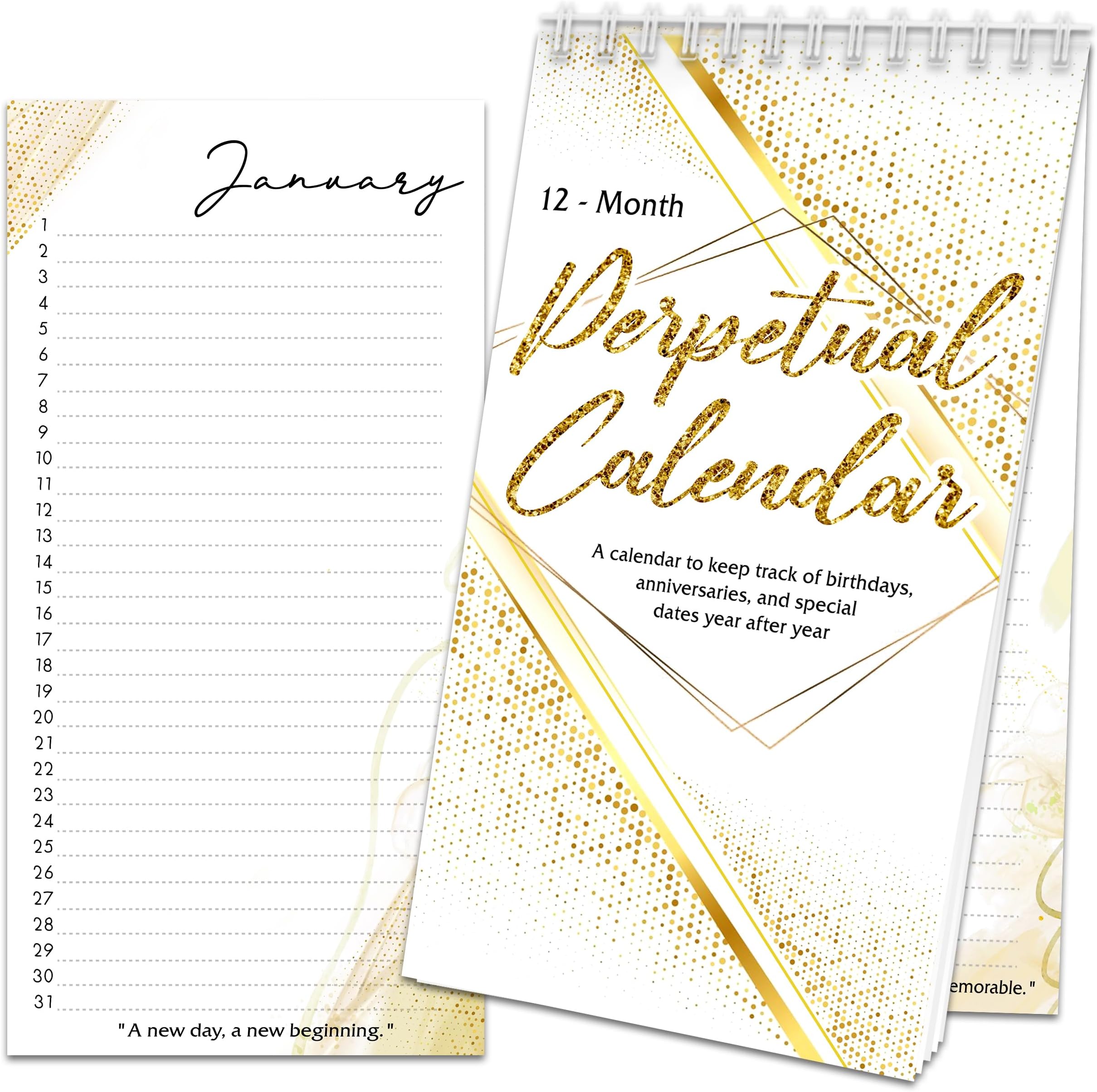 Amazon.com: Perpetual Calendar 5''x10'' - Celebrate Every Moment 12 ...