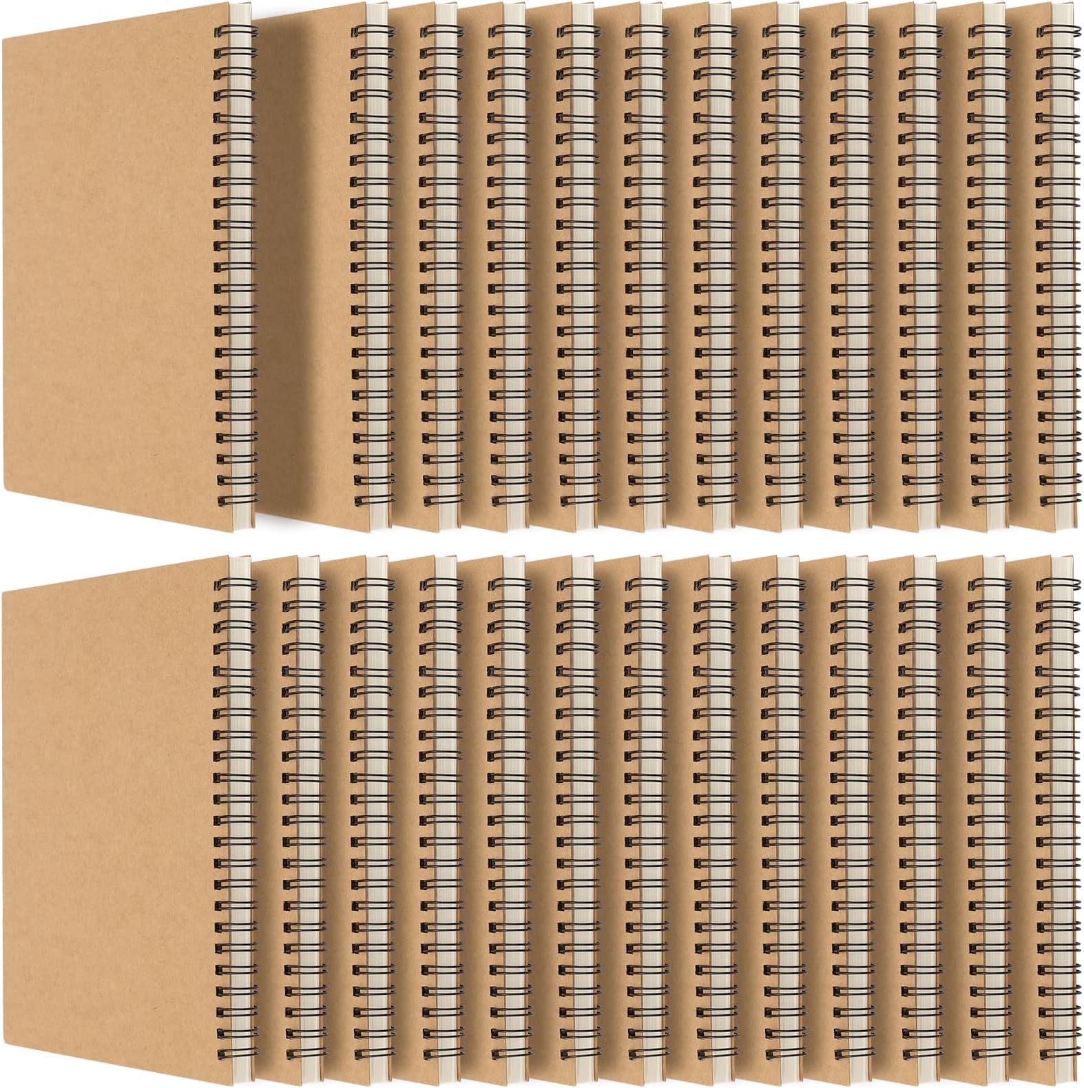Amazon.com : lukar 24 Packs A5 Spiral Notebooks,Kraft Notebooks Bulk ...