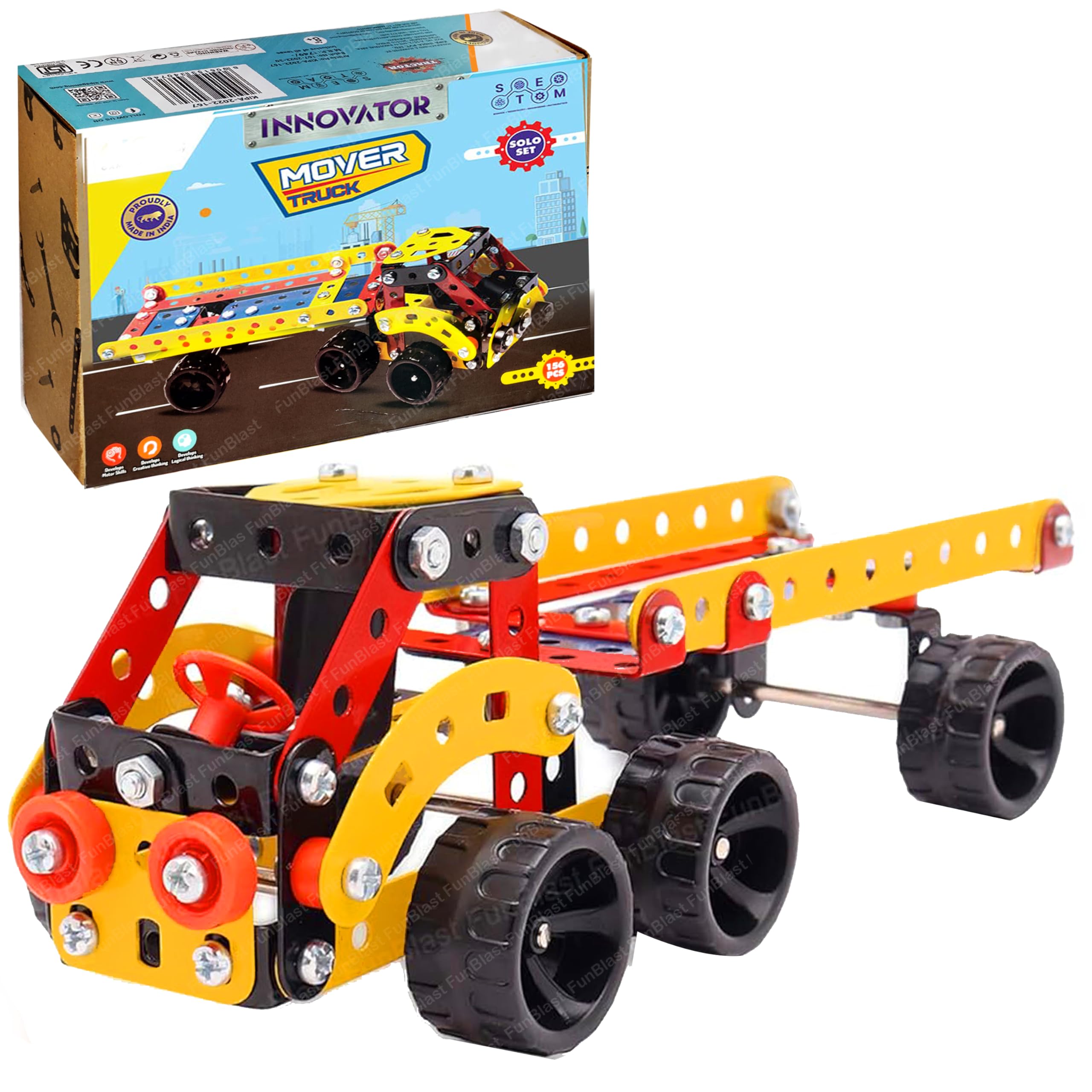 Buy FunBlast DIY STEM Toys for Kids – Mover Truck Building Vehicle Play ...