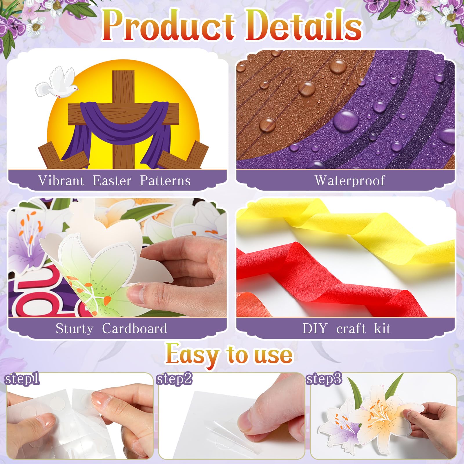 Snapklik.com : Pasimy 55 Pcs Christian Easter Bulletin Board Set DIY ...