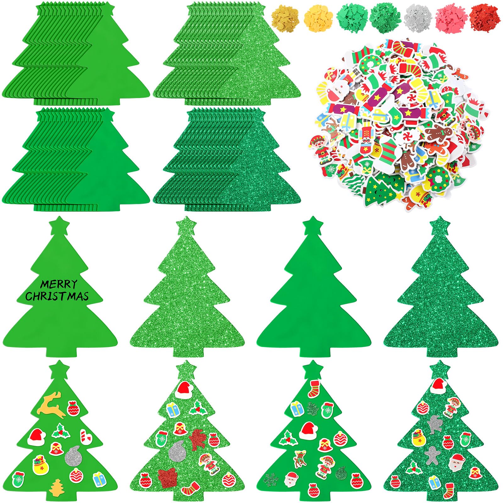 Amazon.com: Cholemy 632 Pcs Foam Christmas Tree for Making Crafts Tree ...